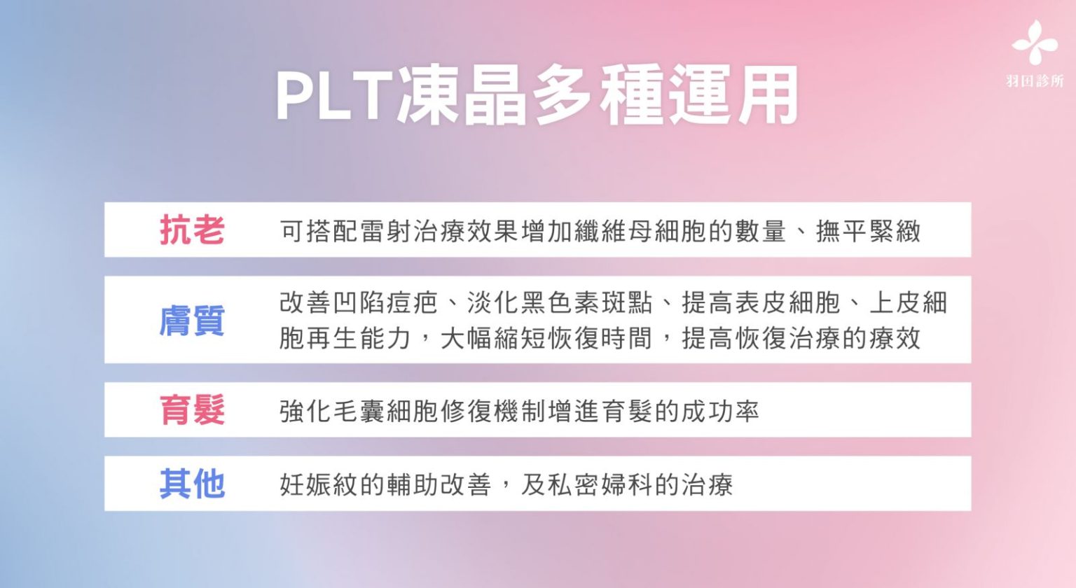 【PLT凍晶】PLT是什麼？可以達到什麼效果？和PRP有什麼不一樣？ - 羽田醫美診所